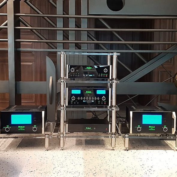 Allegra Hi-Fi Equipment Rack Premium Plexi Acrylic & Stainless Steel A