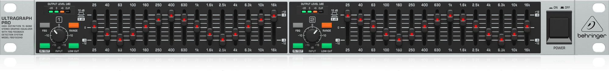 Behringer Ultragraph Pro FBQ1502HD High-Definition 15-Band Stereo Grap