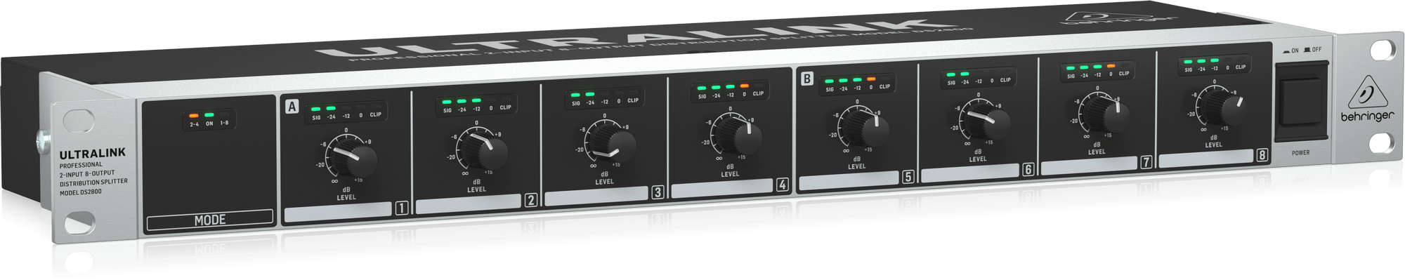 Behringer ULTRALINK DS2800 Professional 2-Input 8-Output Distribution ...
