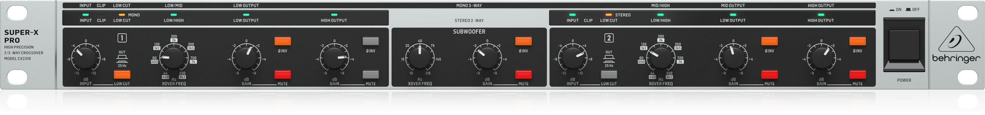 Behringer Super-X Pro CX2310 V2 High-Precision Stereo 2-Way/Mono 3-Way